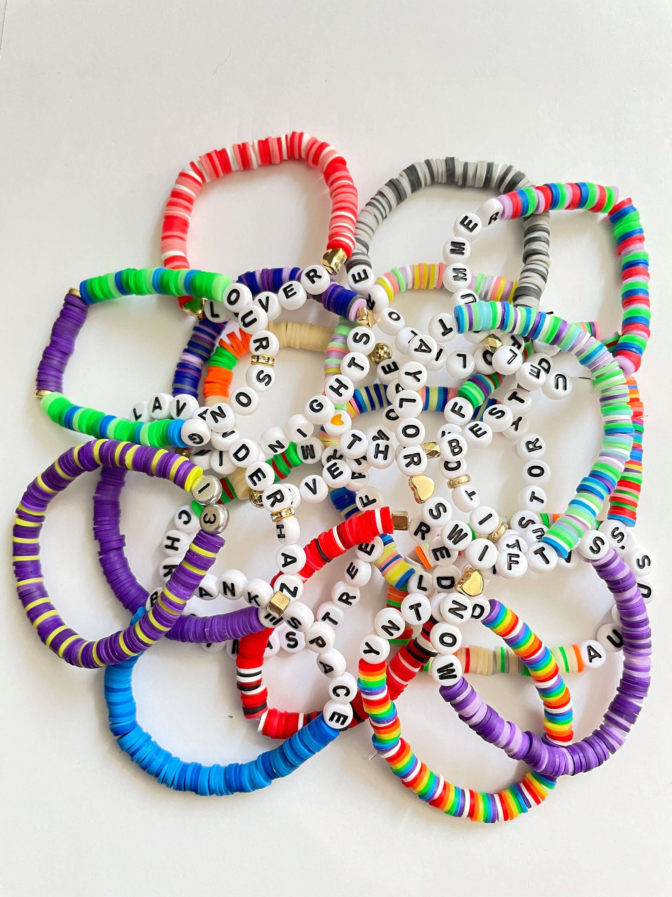 Taylor Swift Clay Friendship Bracelets pack of 5 Random - Etsy