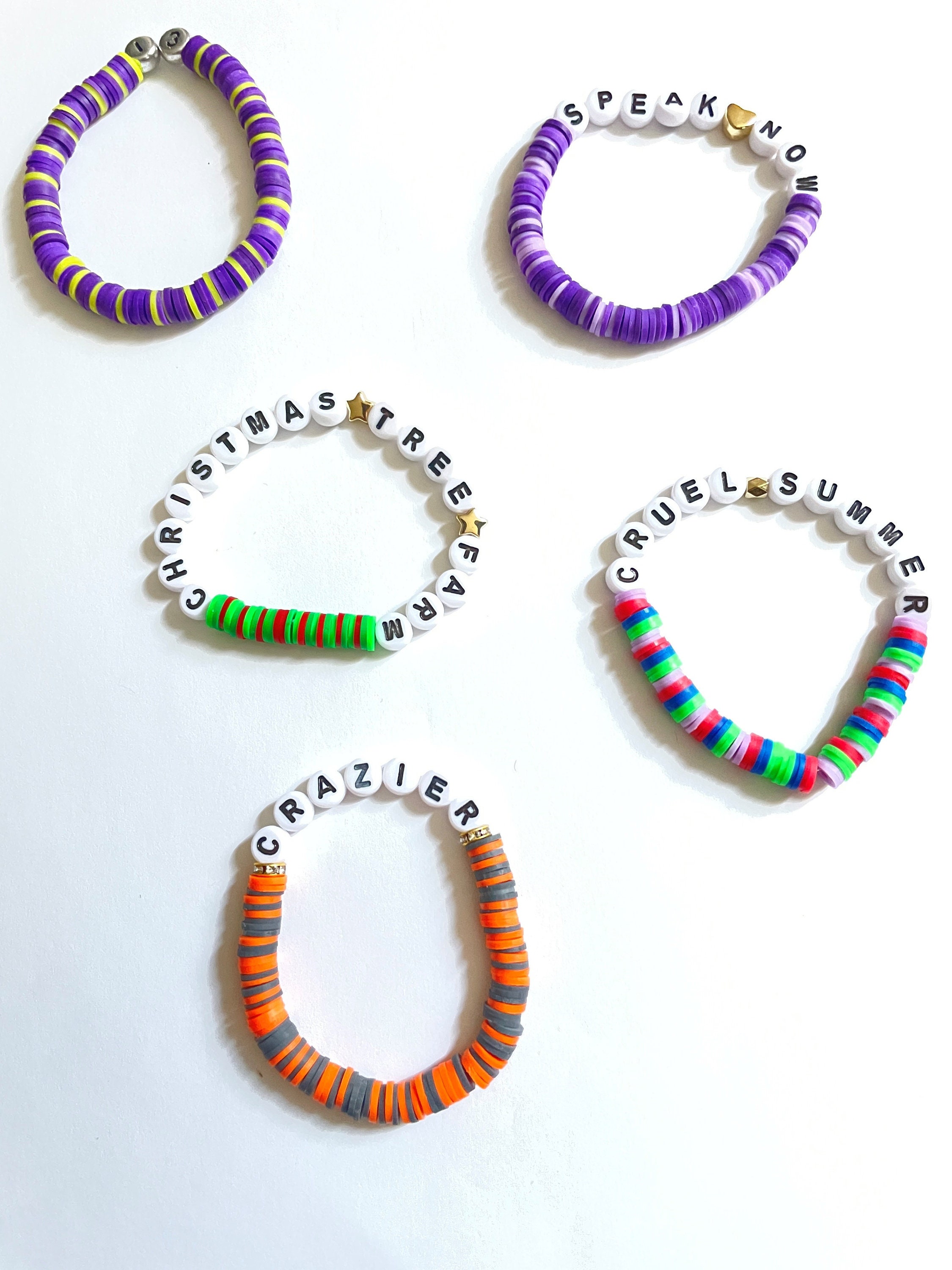 Taylor Swift Clay Friendship Bracelets pack of 5 Random - Etsy