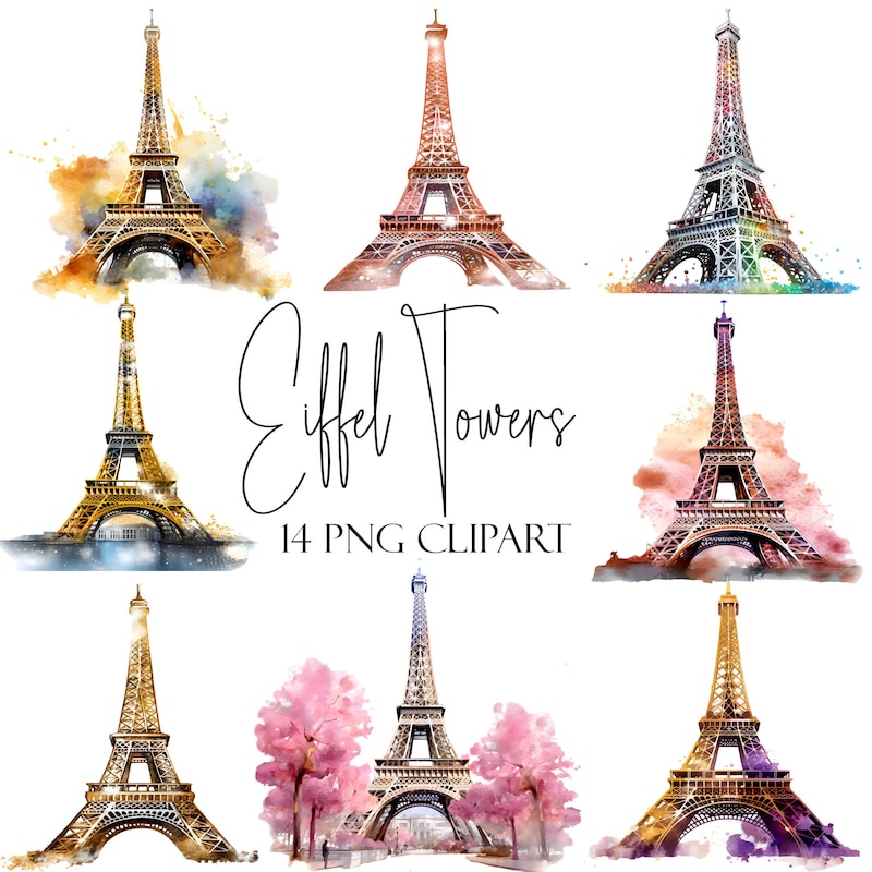 Eiffel Tower Clipart - Etsy