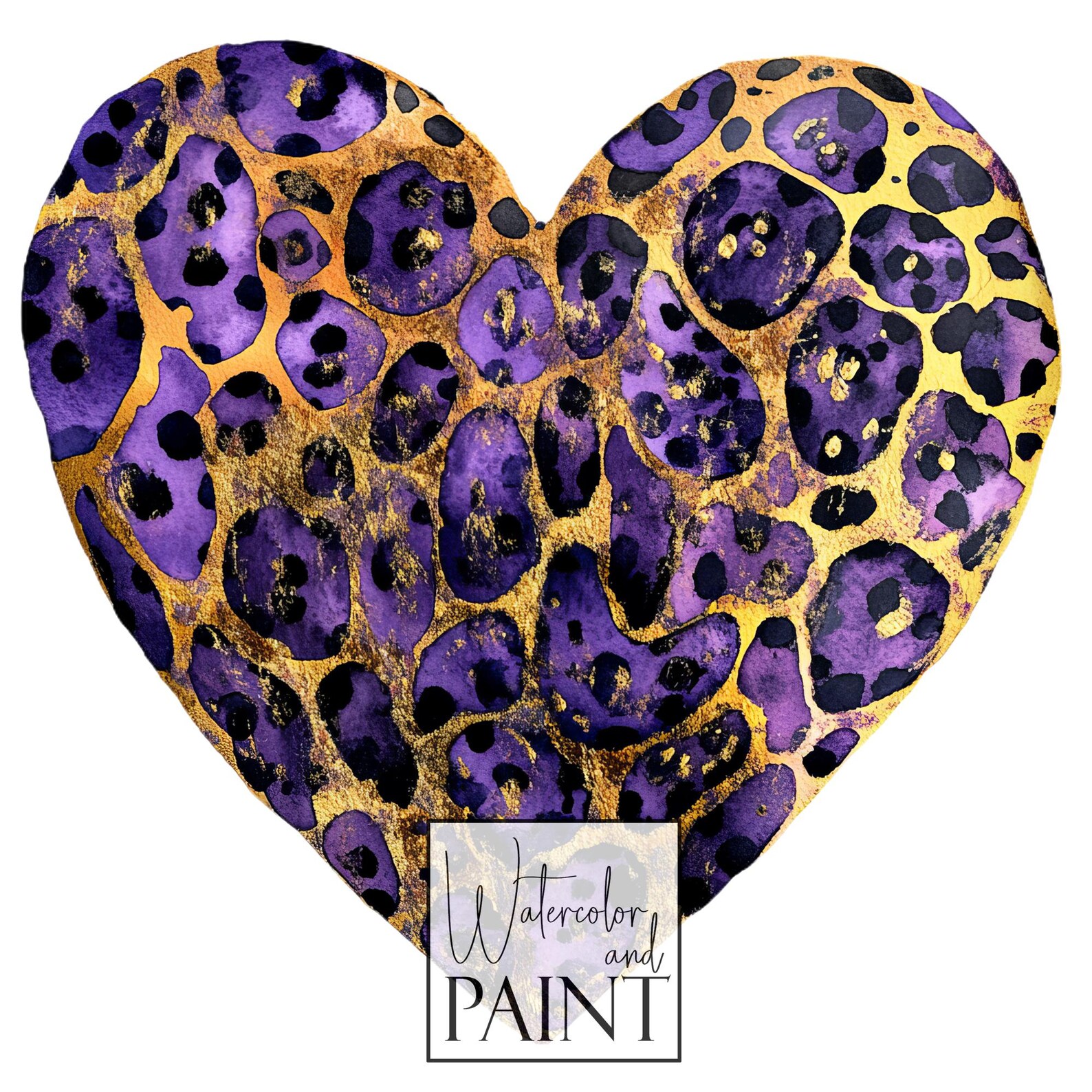 Leopard Heart Clipart, Valentine Elements, 8 Pngs, Instant Download ...