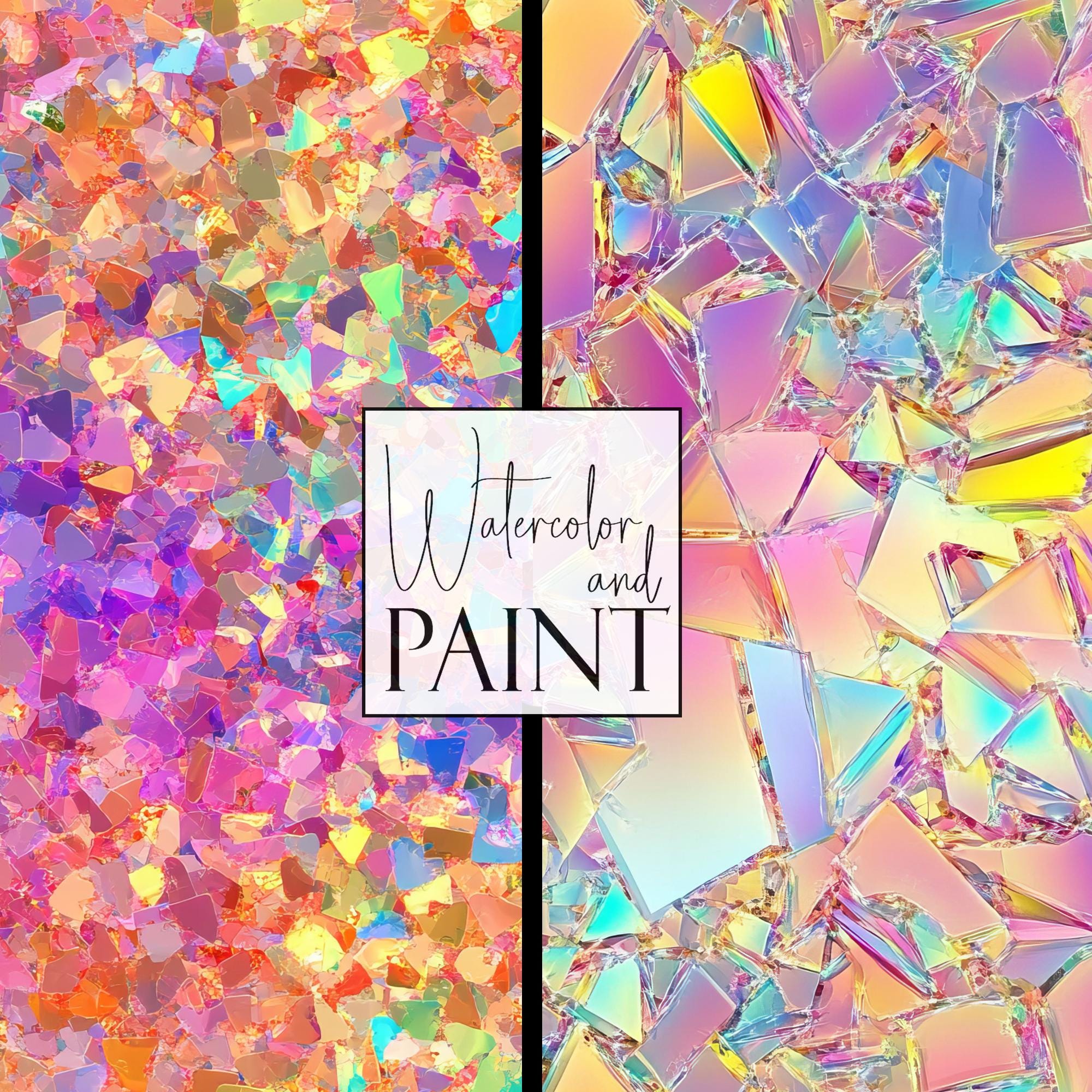 Holographic Sparkle Seamless Patterns: Glam Digital Papers (12 Jpgs ...