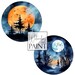 Halloween Full Moon Clipart, Watercolor Elements, PNG Format, Instant ...
