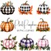 Plaid Pumpkin, Fall Clipart, Autumn Graphics, Instant Download ...