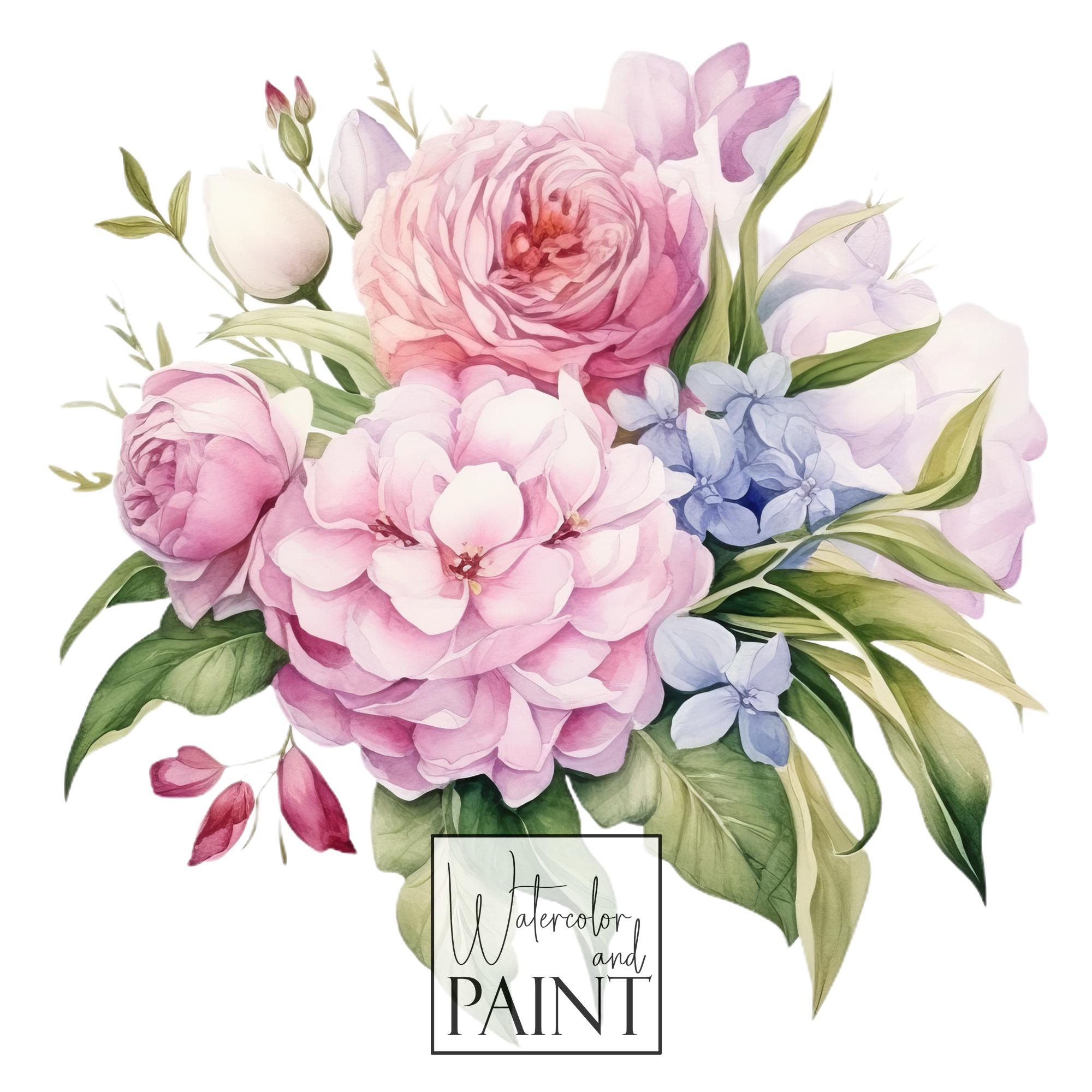 Watercolor Spring Flower Clipart Set, 8 Transparent Pngs, Commercial ...