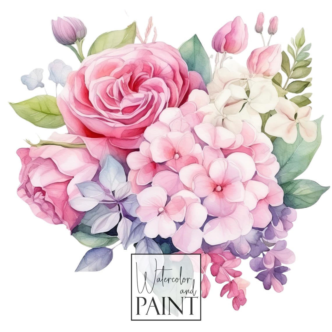 Watercolor Spring Flower Clipart Set, 8 Transparent Pngs, Commercial ...
