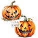 Watercolor Jack O Lantern Clipart: Halloween Pumpkin PNG (instant ...