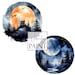Halloween Full Moon Clipart, Watercolor Elements, PNG Format, Instant ...