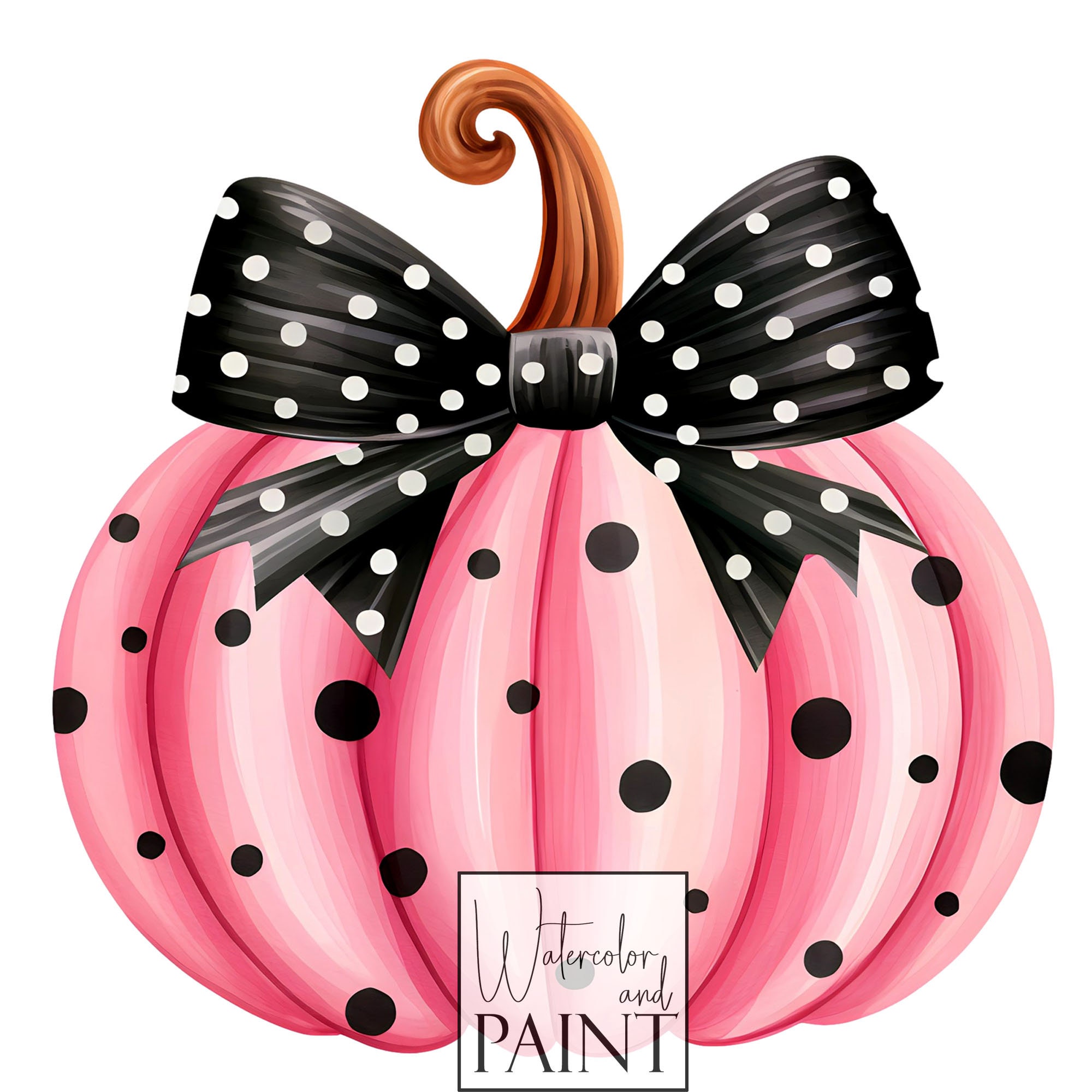 Pink Halloween Clipart: Pumpkin, Ghost, Cat, Skeleton (PNG, Commercial ...
