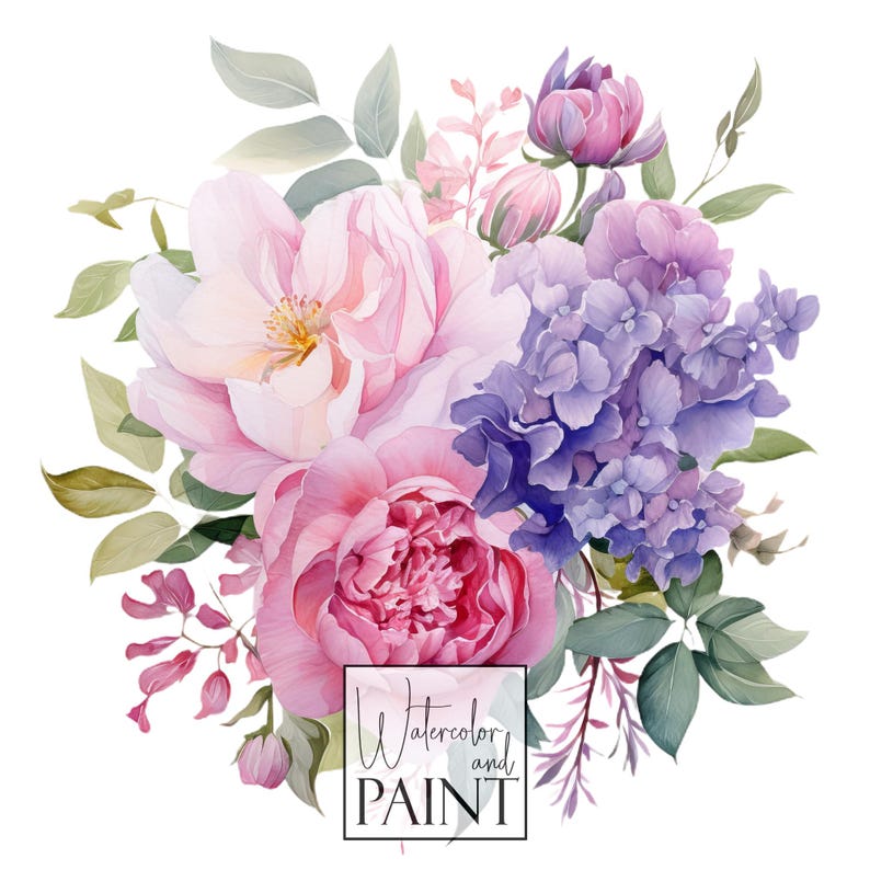 Watercolor Spring Flower Clipart Set, 8 Transparent Pngs, Commercial ...