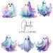 Ghost Clipart, Watercolor Halloween, PNG Format, Instant Download, POD ...