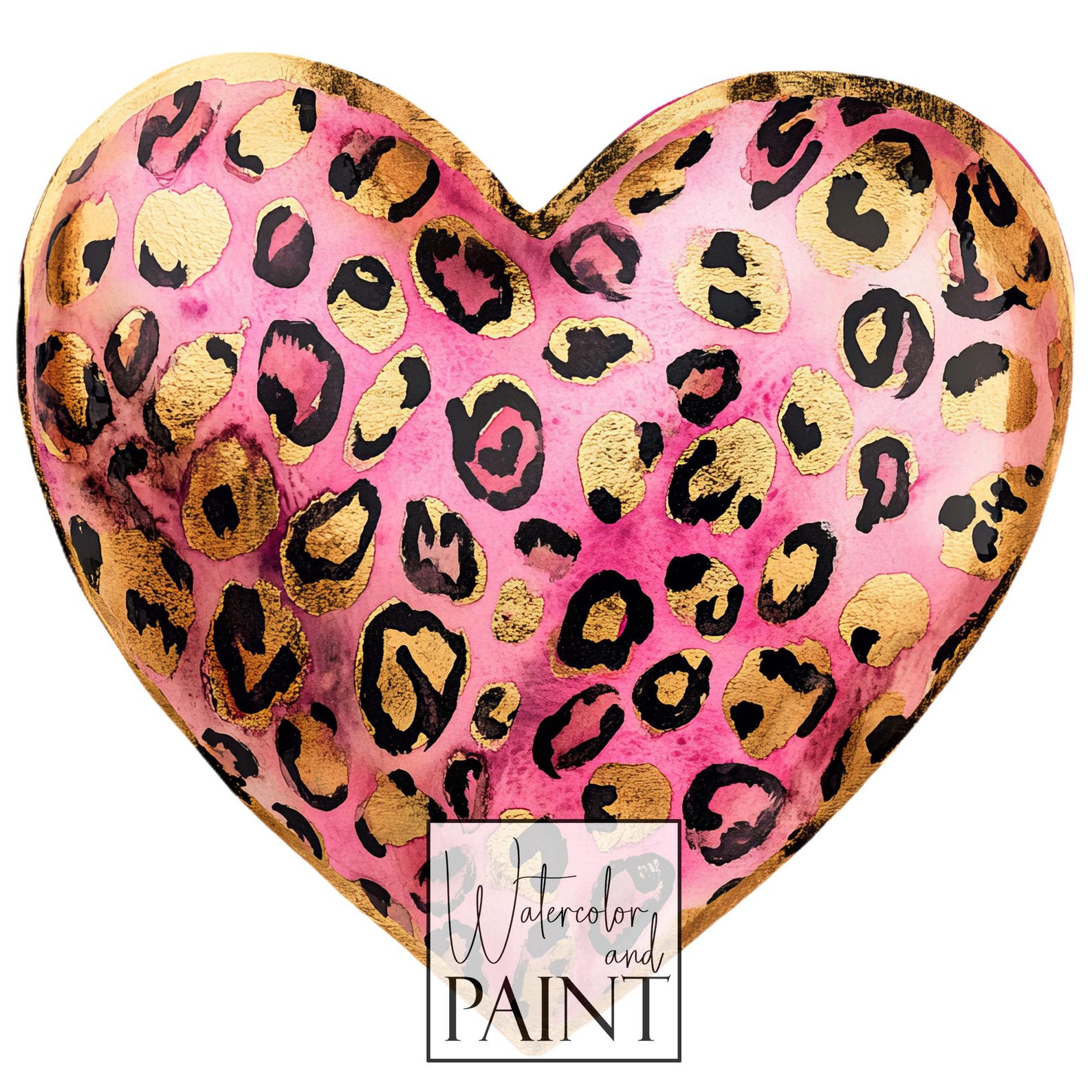 Leopard Heart Clipart, Valentine Elements, 8 Pngs, Instant Download ...