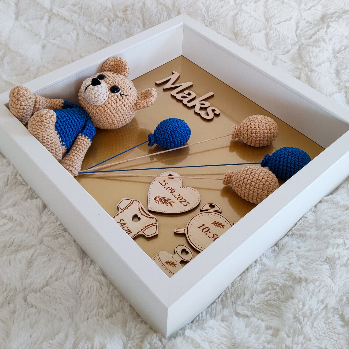 Custom Baby Birth Details Keepsake Frame, Unique Newborn Gift ...