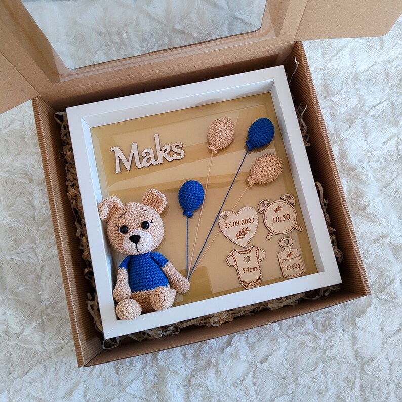 Custom Baby Birth Details Keepsake Frame, Unique Newborn Gift ...