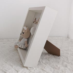 Personalized Baby Birth Frame With Cute Bunny, Balloons & Photo Slot ...