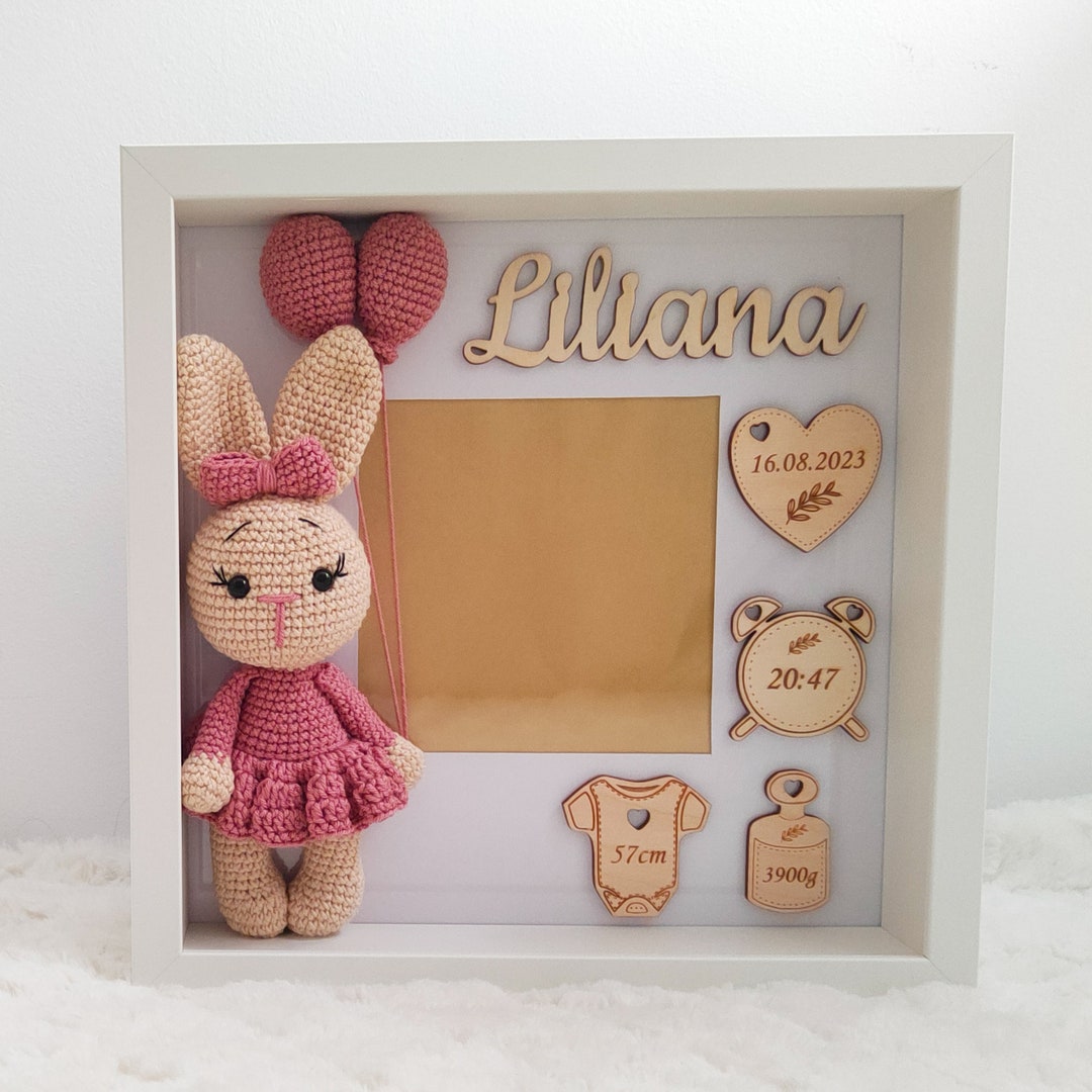 Baby Birth Announcement Frame, Gift for New Baby, Newborn Baby Girl ...