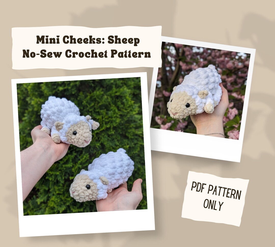 Mini Cheeks Sheep: No Sew Crochet Amigurumi Pattern - Etsy UK