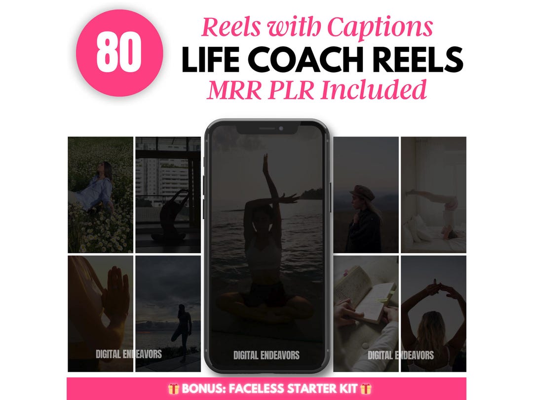 Life Coach Instagram Reels Video, Social Media Content for Coaches, Master Resell Rights, MRR ...