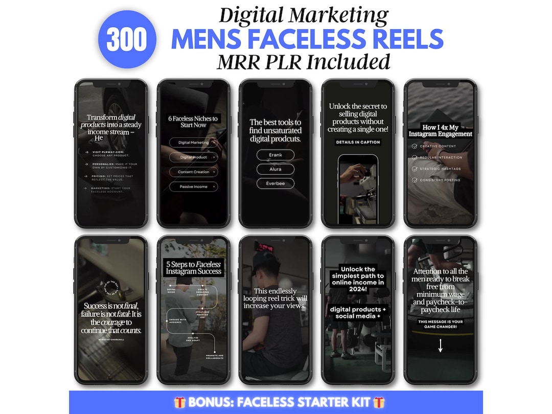 Faceless Reels Men, Faceless Marketing for Men, Faceless Men Reels MRR ...