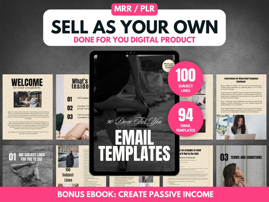 Digital Marketing MRR Email Marketing Templates, Master Resell Rights ...