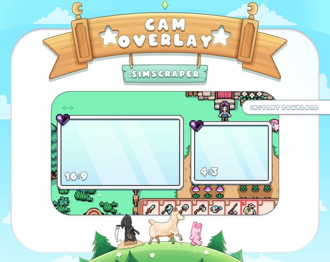 Fields of Mistria Webcam Overlay: Pixel Art Stream Overlay (digital ...