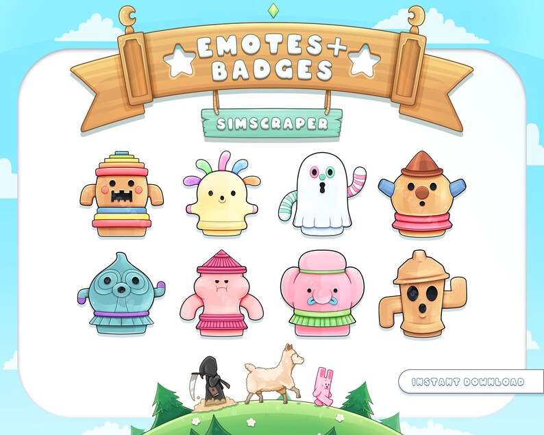 ACNH Gyroids | Twitch Emotes and Badges | ACNH Gyroid Set - Etsy