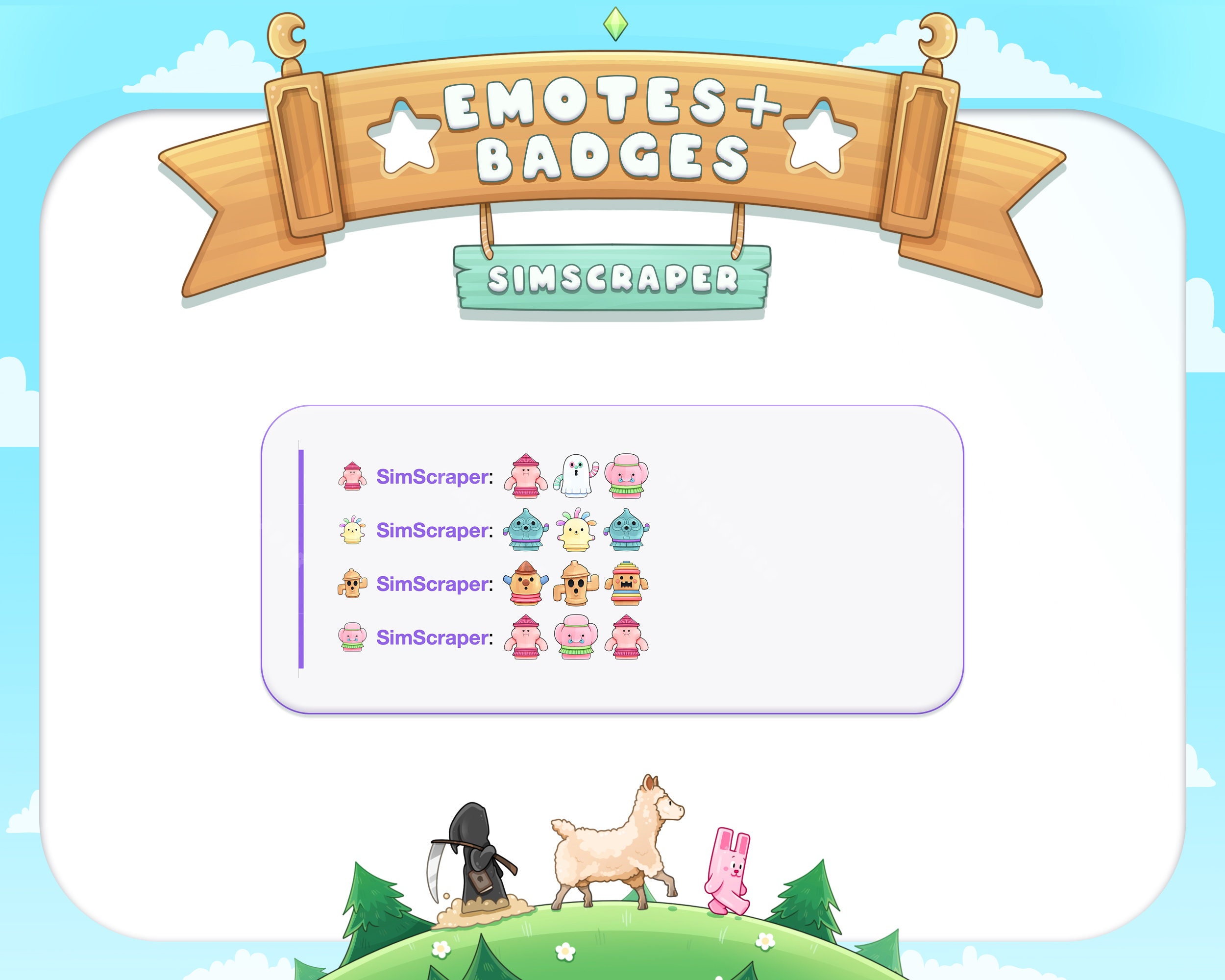 ACNH Gyroids Twitch Emotes and Badges ACNH Gyroid Set - Etsy
