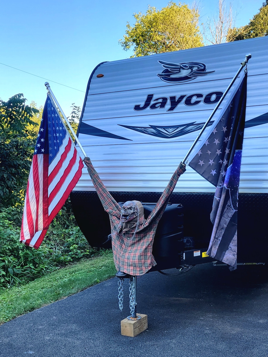 Camper Double Flag Pole Mount RV Flag Holder - Etsy