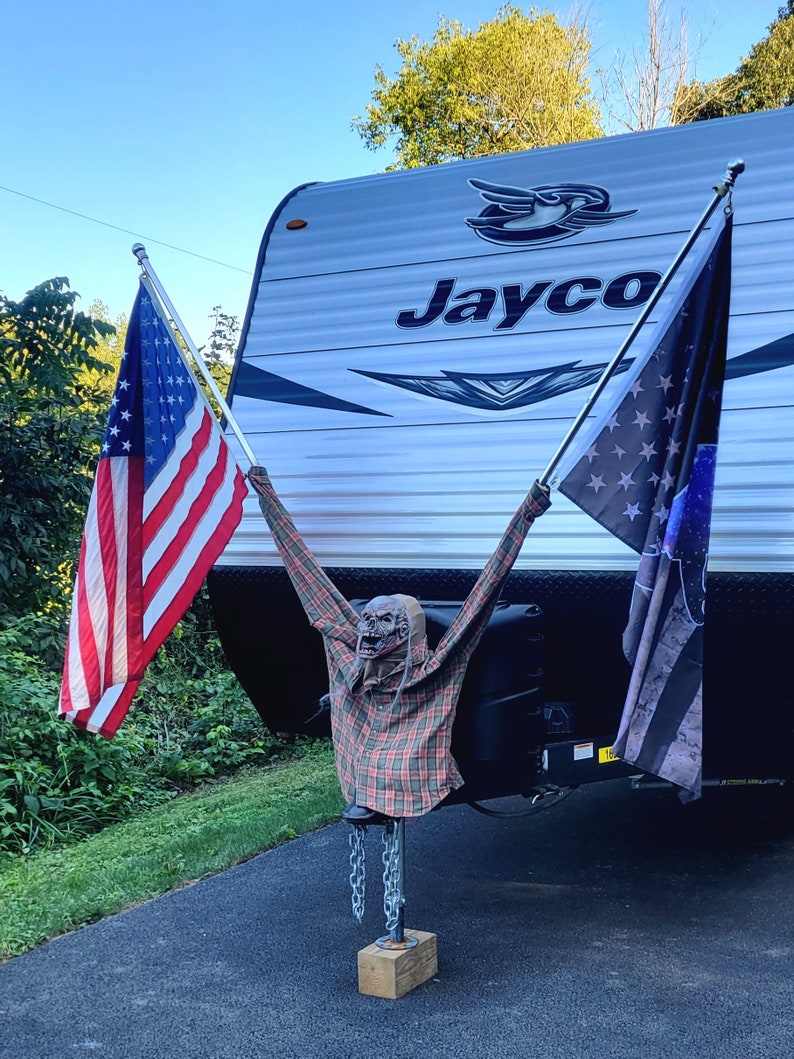 Camper Double Flag Pole Mount RV Flag Holder - Etsy