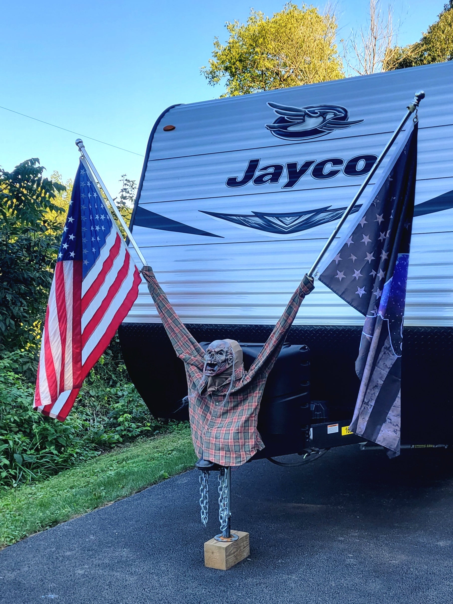 Camper Double Flag Pole Mount RV Flag Holder - Etsy