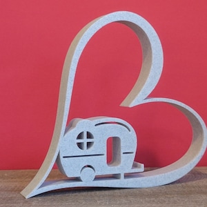 3D Printed Camper Heart - Camping Decor Sign - Etsy