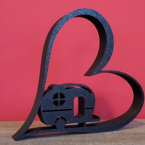 3D Printed Camper Heart - Camping Decor Sign - Etsy