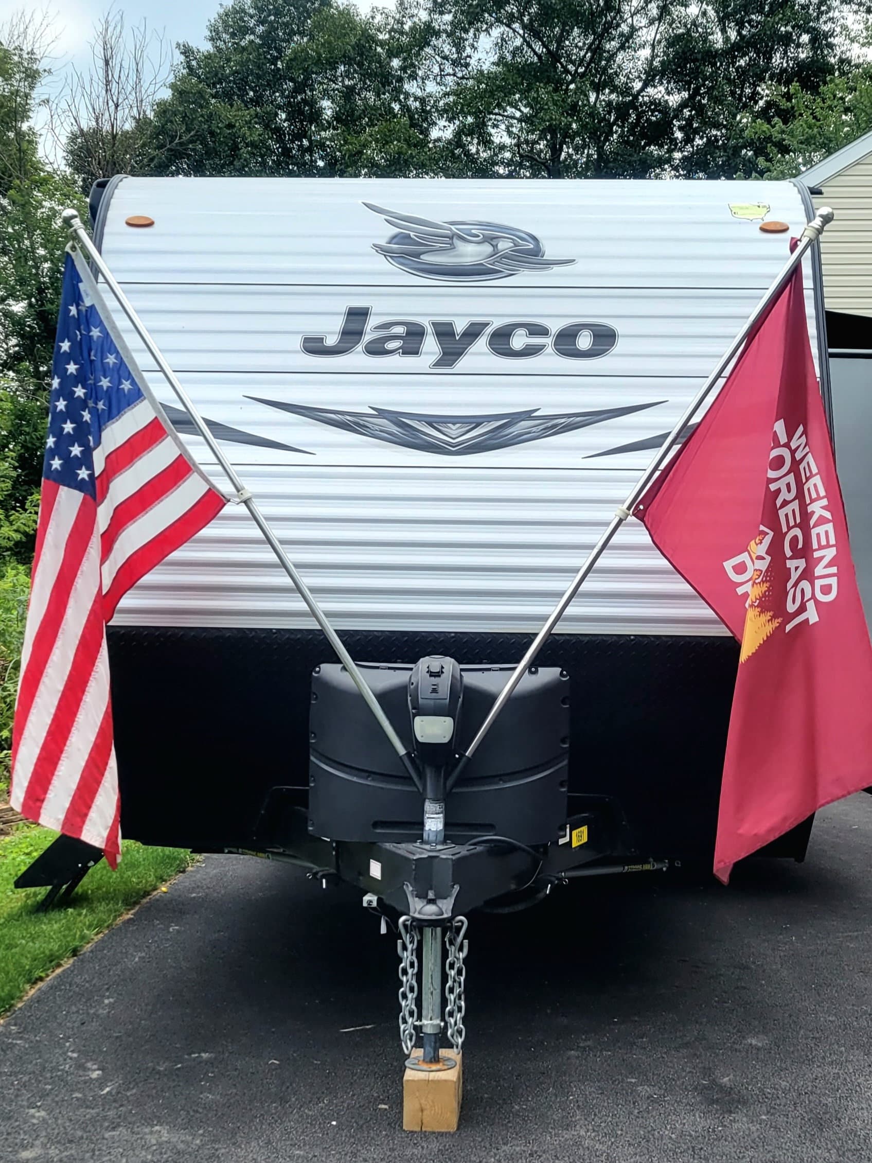 Camper Double Flag Pole Mount RV Flag Holder - Etsy