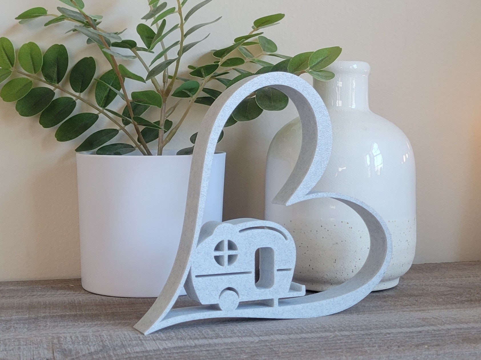 3D Printed Camper Heart - Camping Decor Sign - Etsy