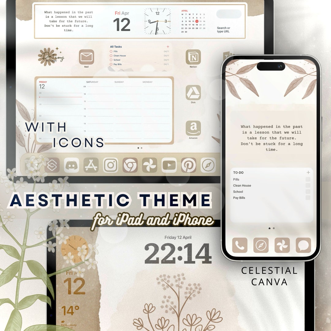 IPad Theme and App Icons, iPhone Icons With iPhone Homescreen, iPhone ...