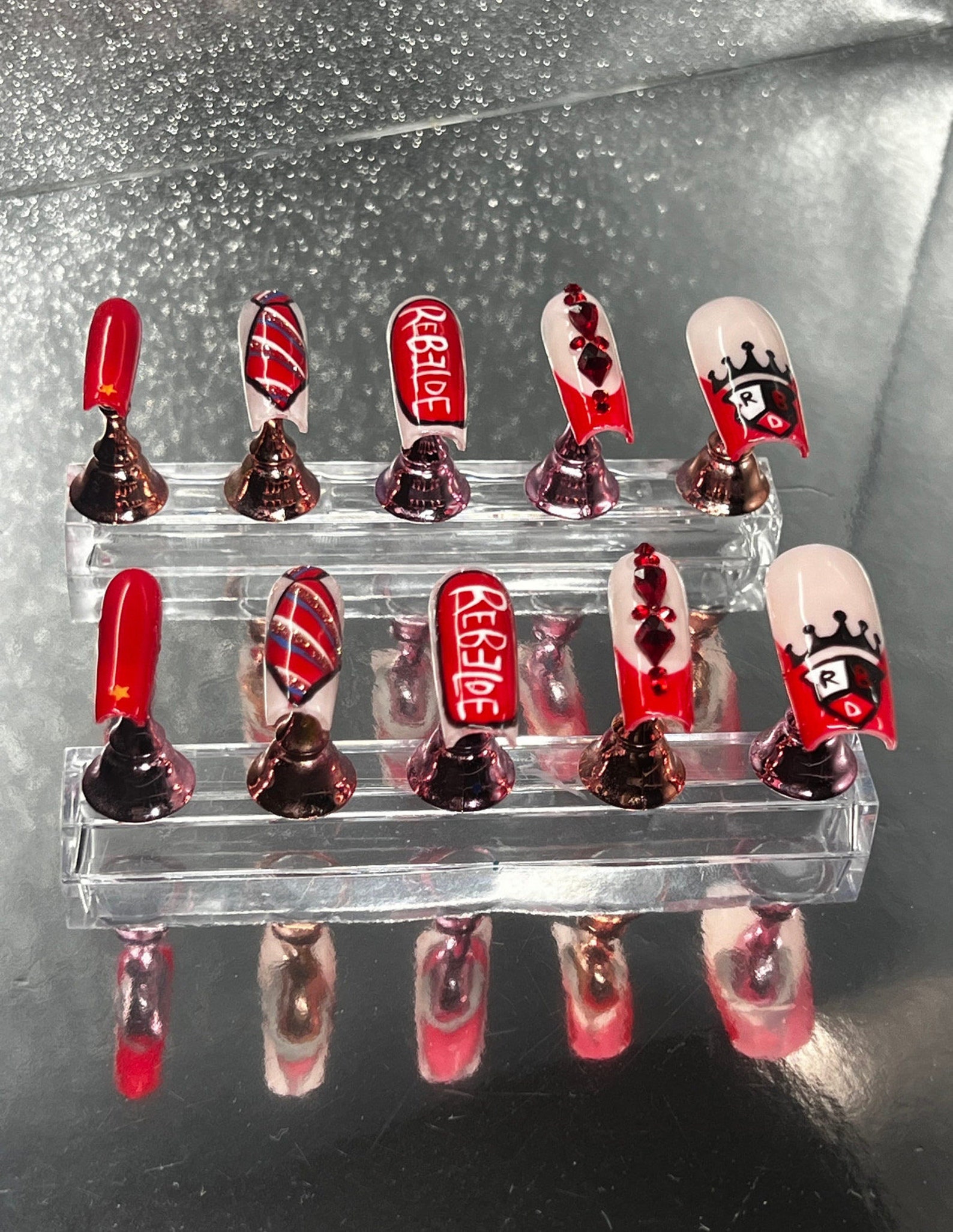 Red / Nostalgic / Rebelde / Concert / RBD / Custom Press on Nails ...