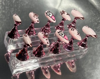 Red / Nostalgic / Rebelde / Concert / RBD / Custom Press on Nails ...