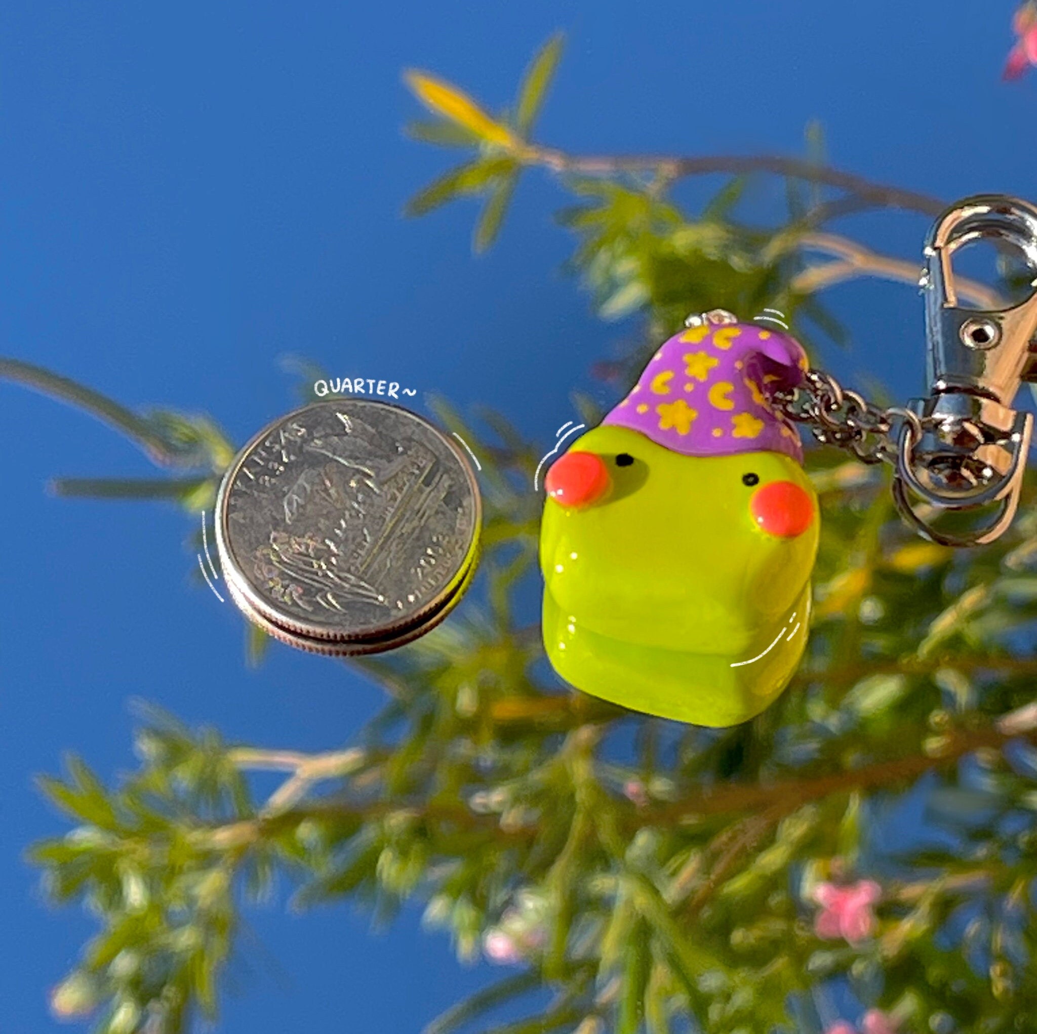 Wizard Frog Polymer Clay Keychain || Cute Lill Wizzy Frog Boi - Etsy