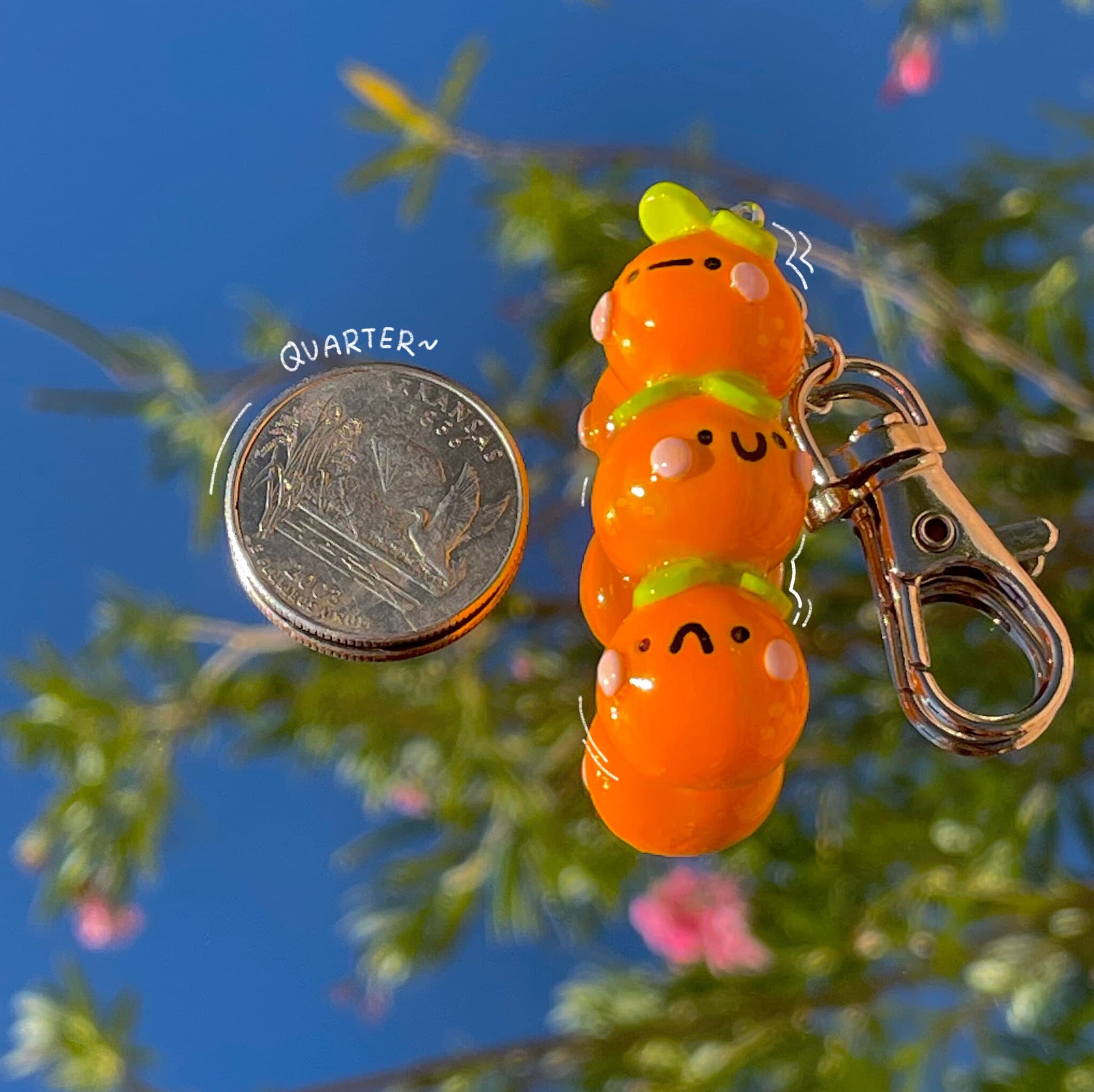 Stacked Oranges Polymer Clay Keychain - Etsy