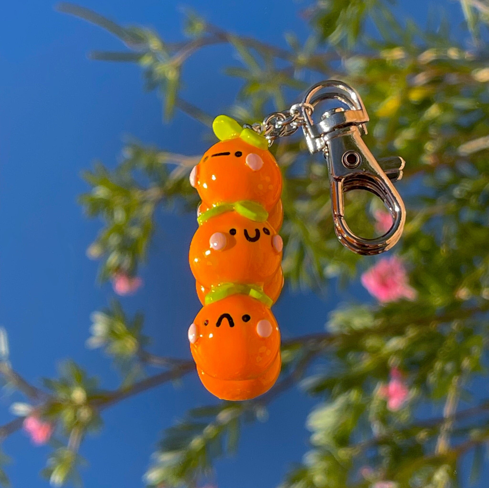 Stacked Oranges Polymer Clay Keychain - Etsy
