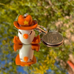 Cowboy Duck Polymer Clay Keychain - Etsy