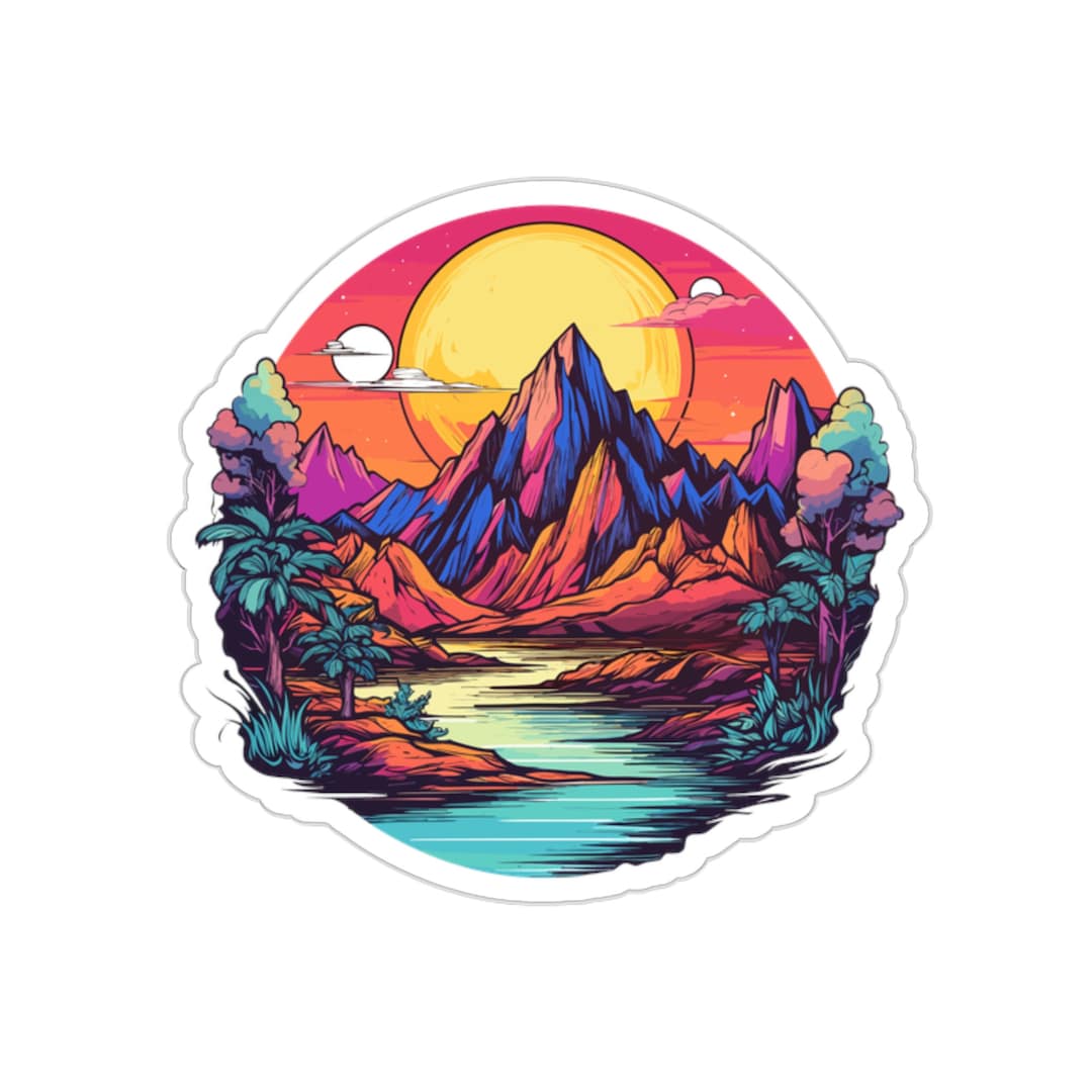 Retro Landscape 2 - Etsy