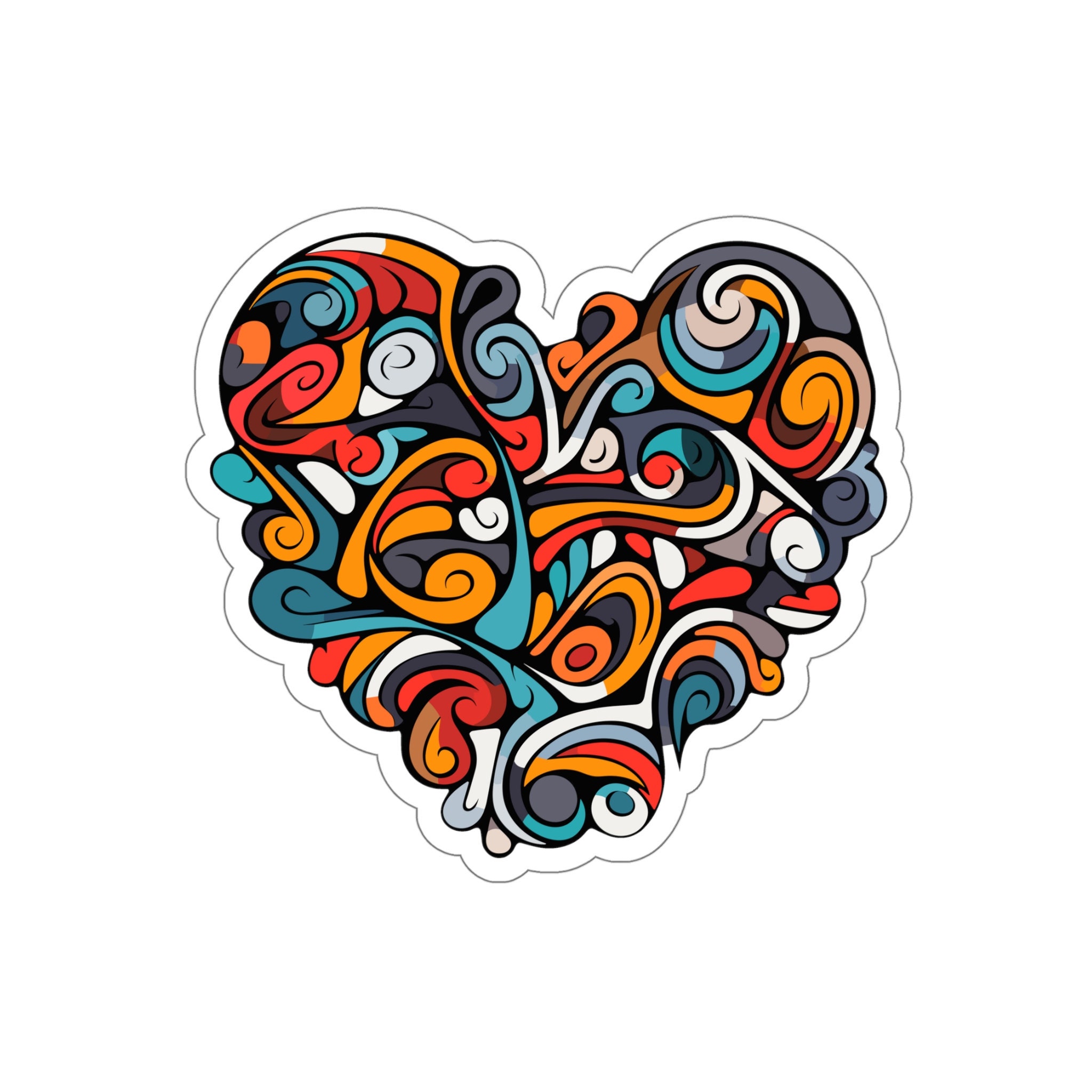 Abstract Art Heart - Etsy