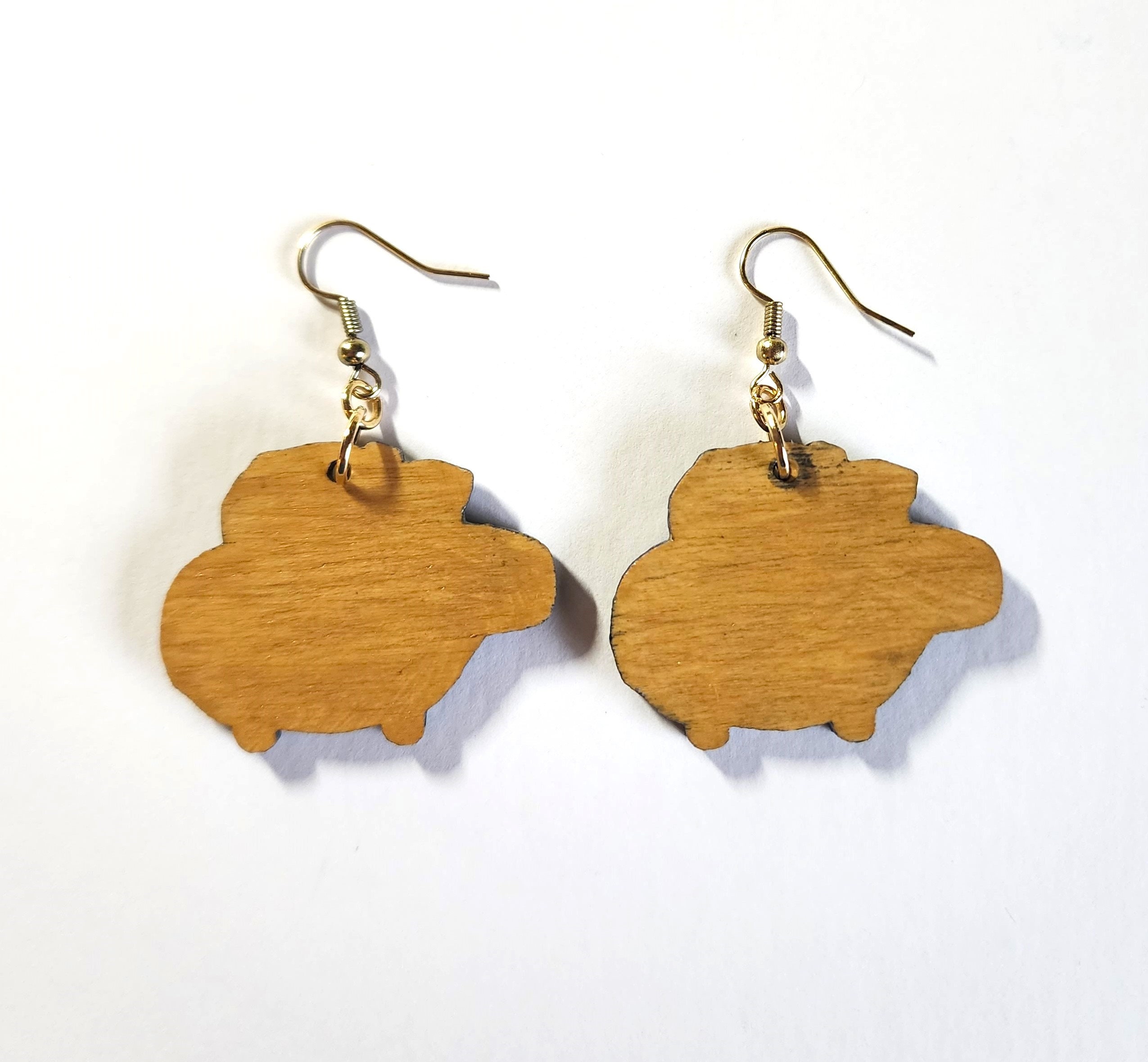 Capybara Yuzu Wooden Earrings Cute Dangle Earrings - Etsy