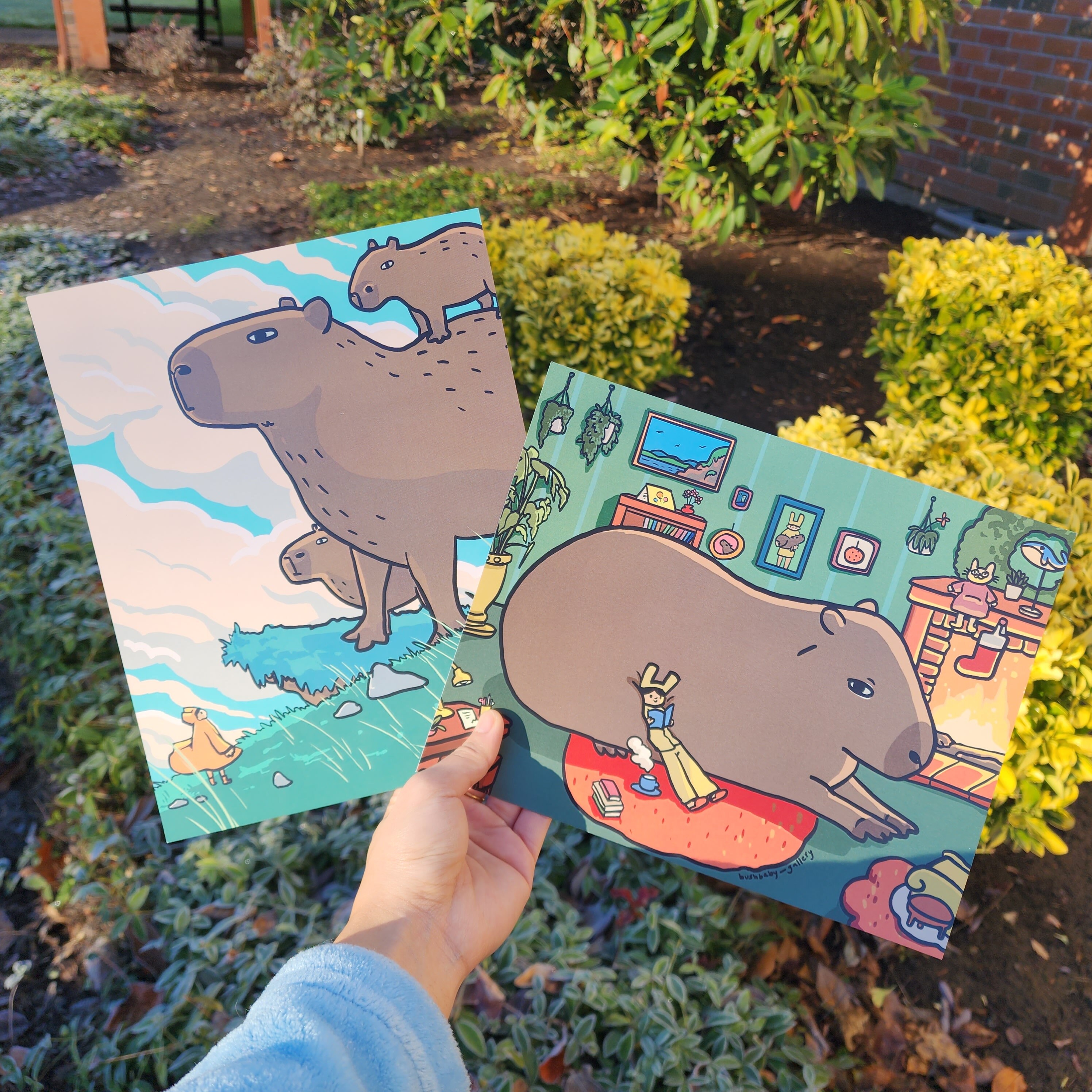 Giant Capybara Art Print Illustration - Etsy