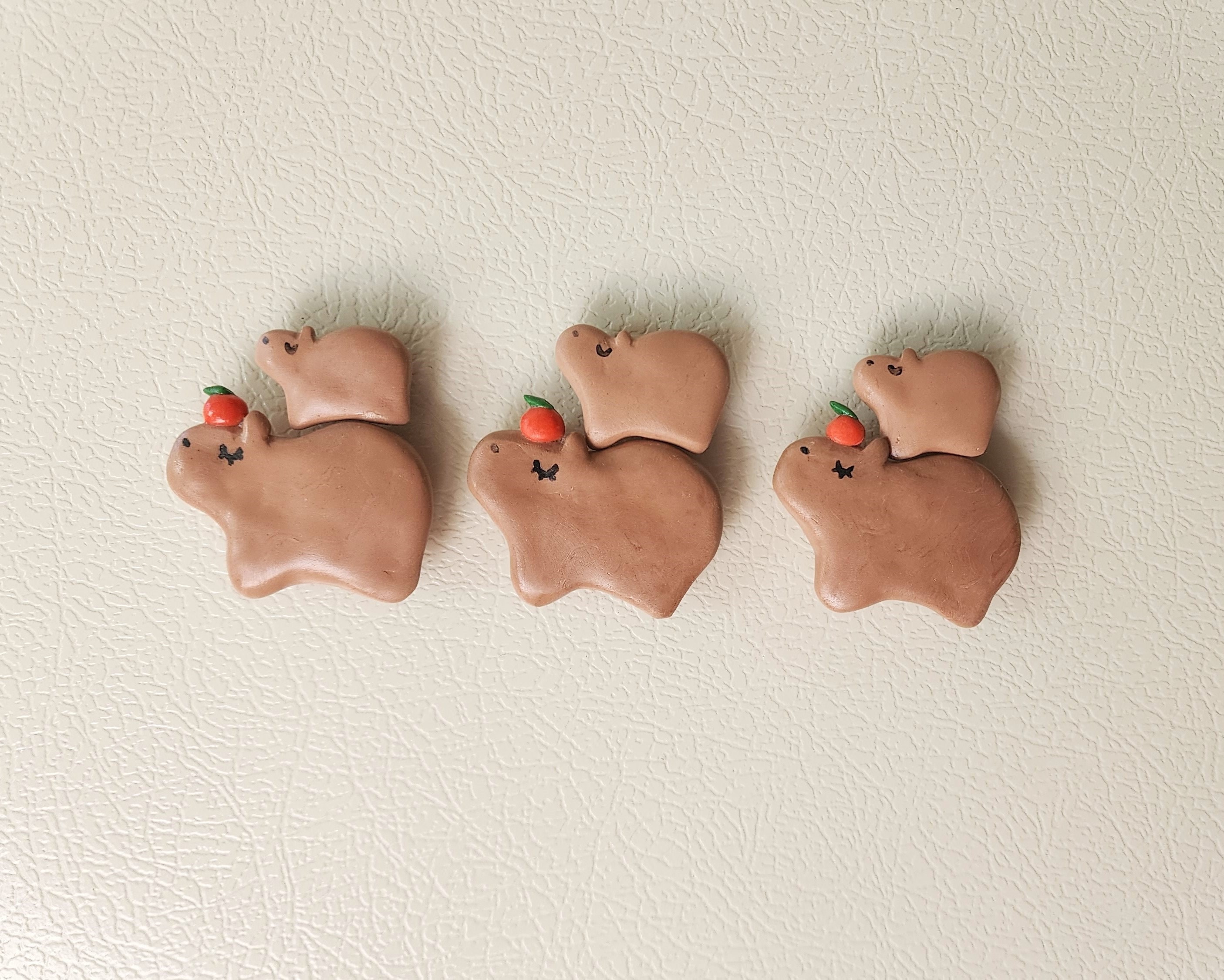 Capybara Stack Magnets 1 Pair Polymer Clay Refrigerator Magnets ...