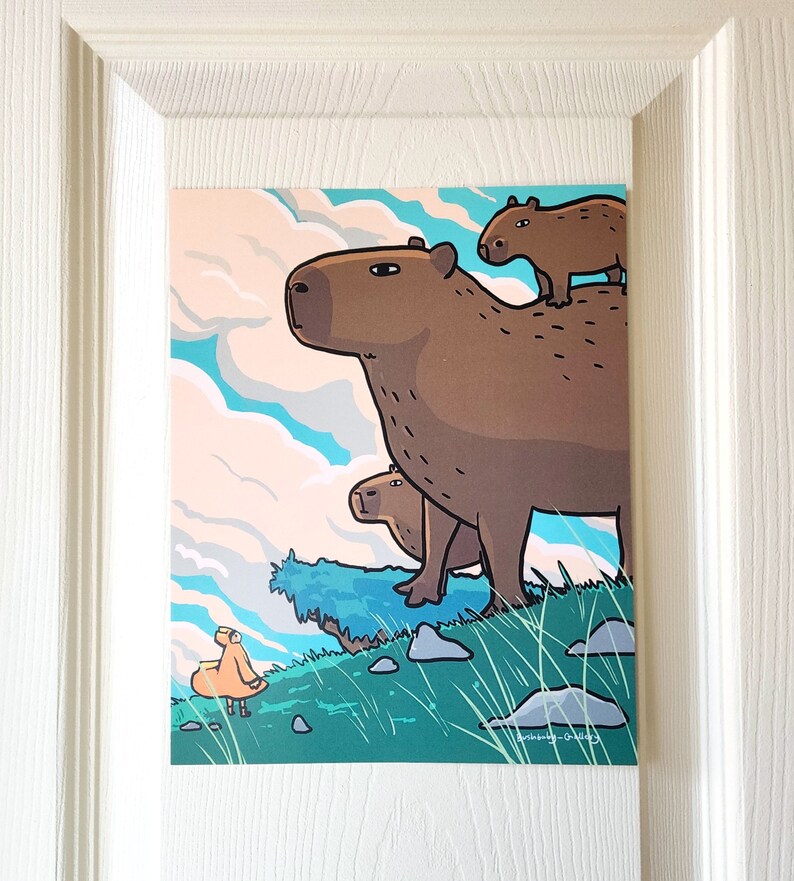 Giant Capybara Art Print | Illustration - Etsy