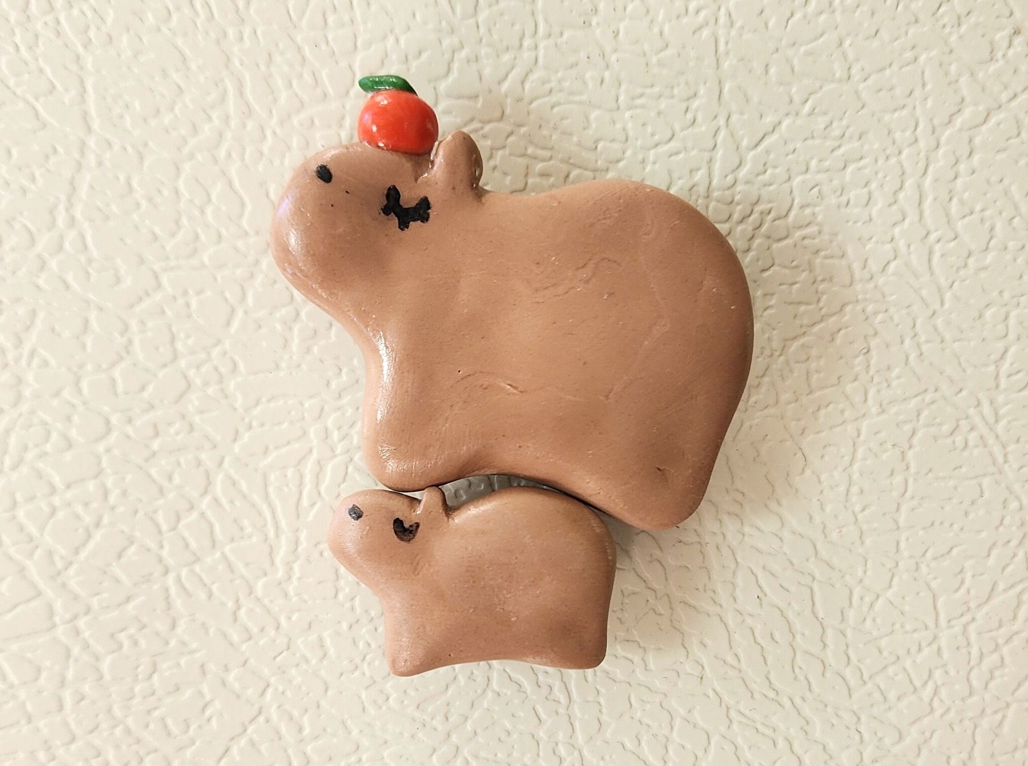 Capybara Stack Magnets 1 Pair Polymer Clay Refrigerator Magnets ...