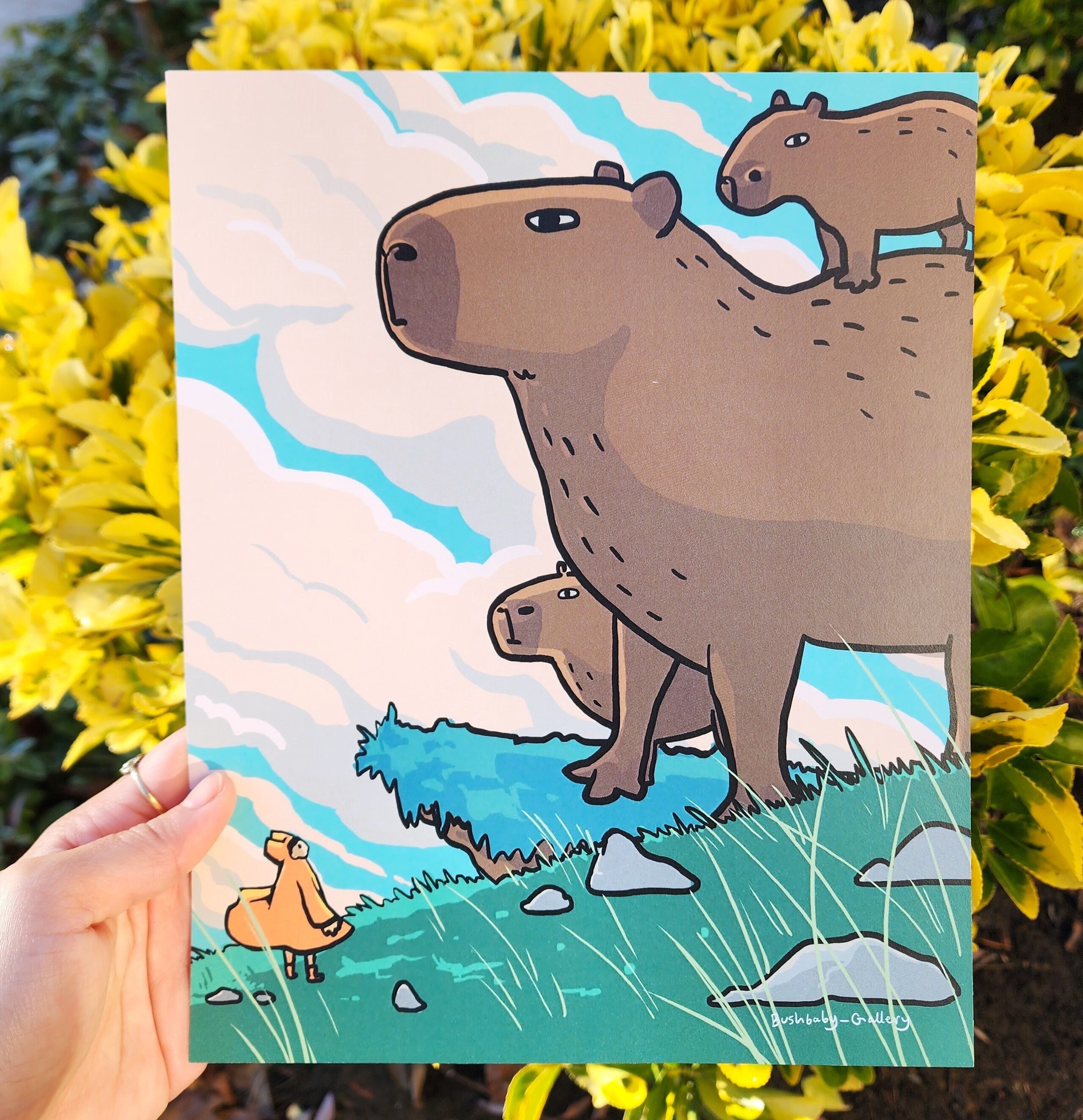 Giant Capybara Art Print Illustration - Etsy