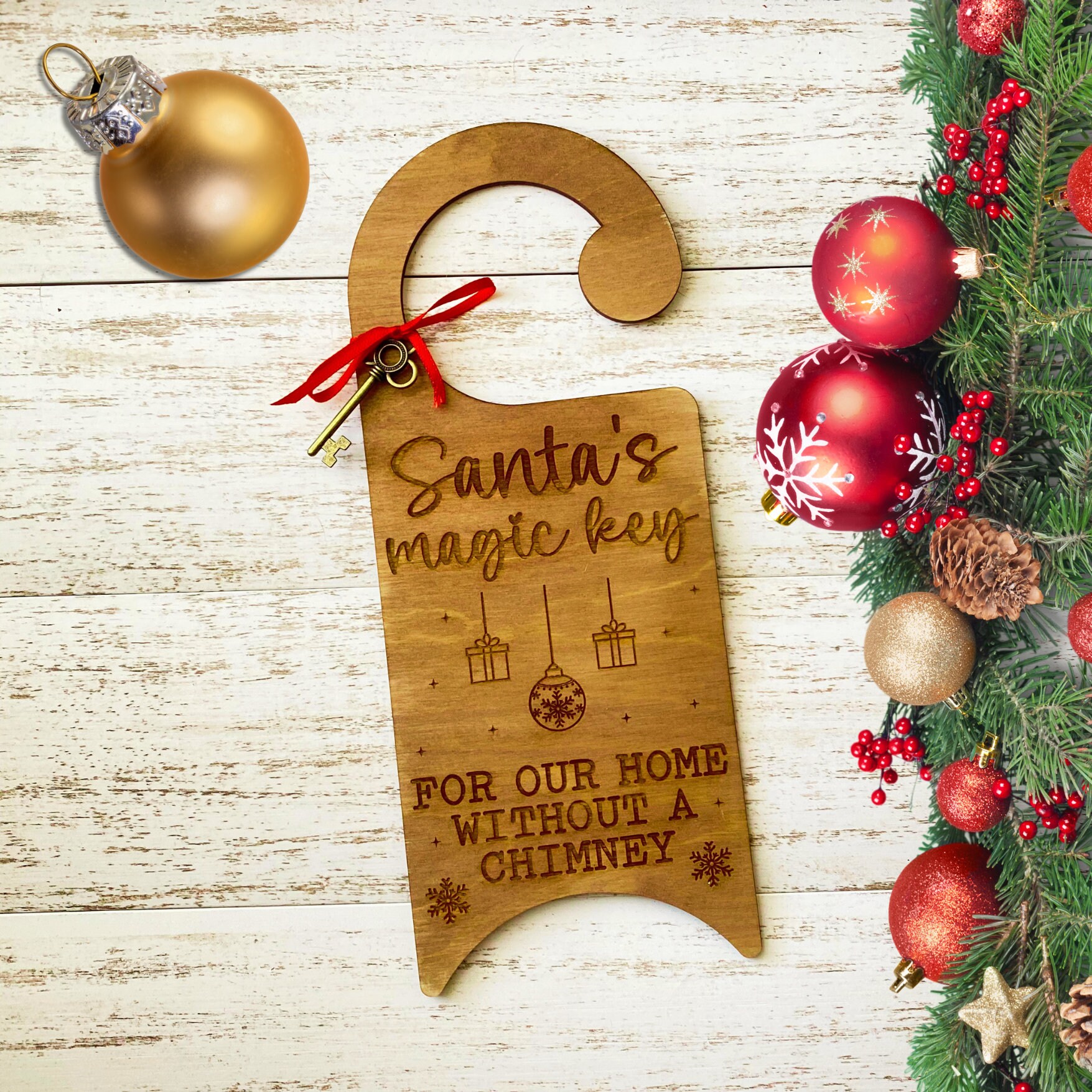 Santa's Magic Key Door Hanger | Christmas Door Hanger | Santa's Magic ...