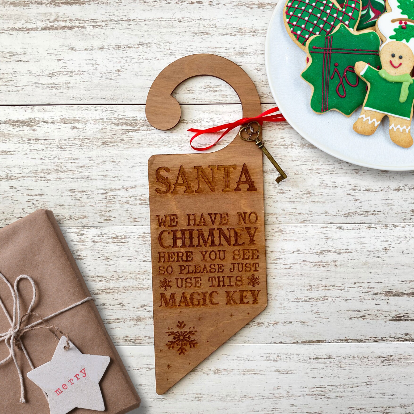 Santa's Magic Key Door Hanger | Christmas Door Hanger | Santa's Magic ...